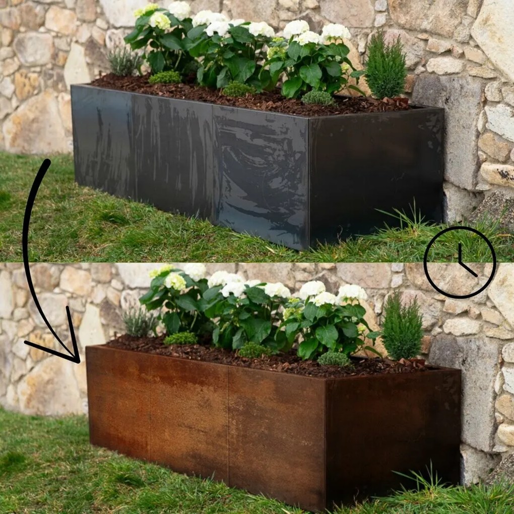 Alto Vyvýšený záhon 69 x 204 x 52 cm, corten CORGARDEN 1011