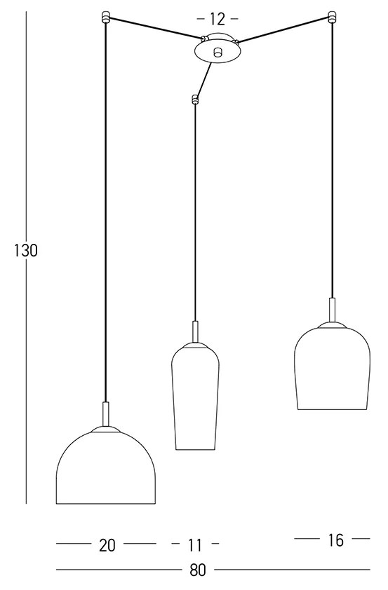 Zambelis 22154 závěsné svítidlo champagne, 3xE14, ø80cm