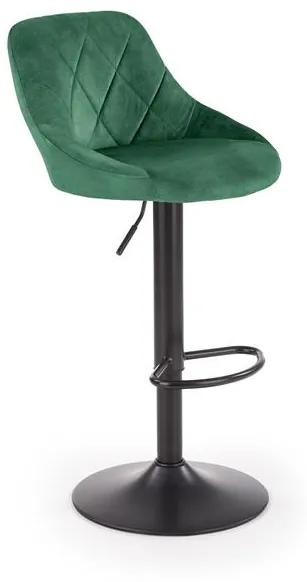 HALMAR H101 barová židle tmavě zelená