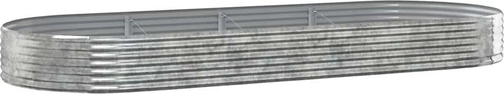 Vyvýšený záhon pozinkovaná ocel 373x140x36 cm stříbrný 319037