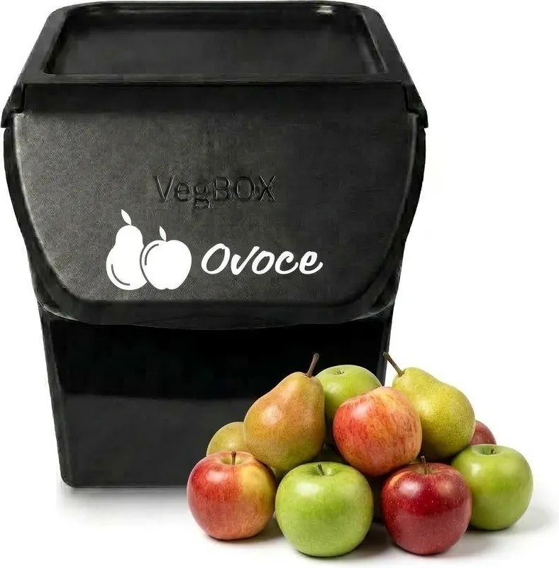 VILDE Úložný box na brambory a cibuli s větráním, VEGBOX šedý (14l - 5-8kg brambor)
