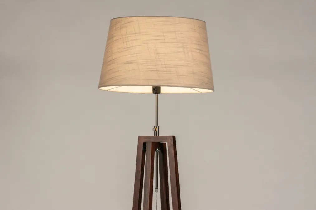 Stojací designová lampa Paola Soffito Taupe and Dark Brown