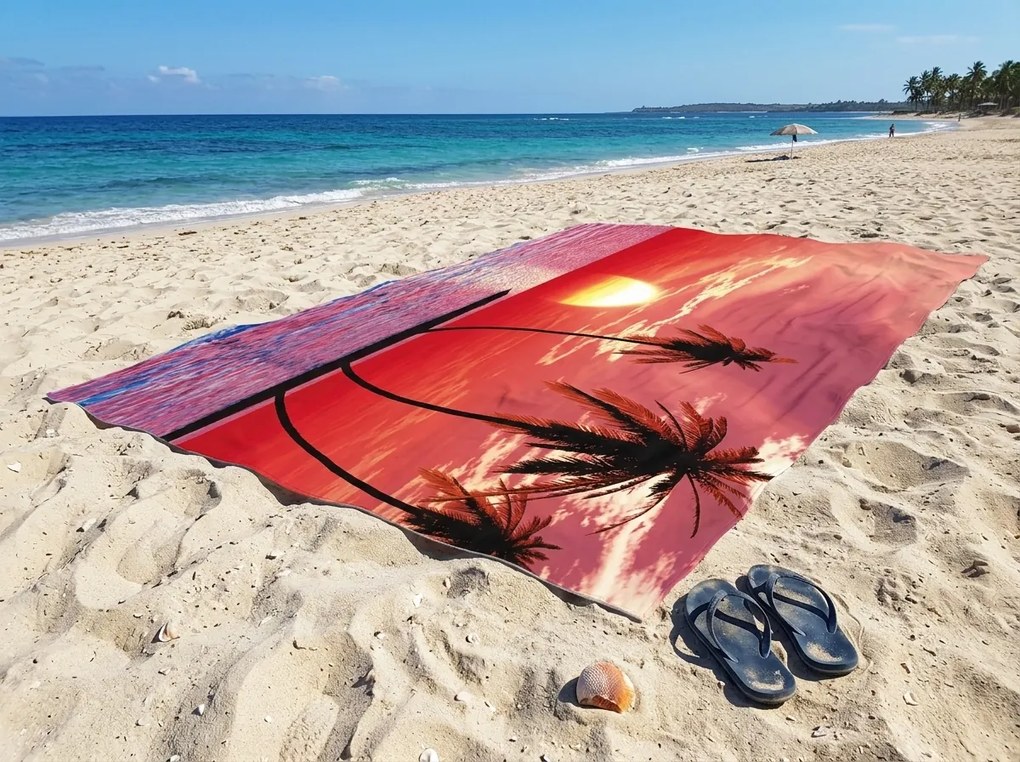 Rychleschnoucí XXL plážová osuška SERENA barevná 150 x 210 cm, 100% mikrovlákno
