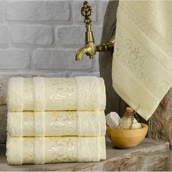 XPOSE® Bambusový ručník CATANIA - krémová 50x90 cm