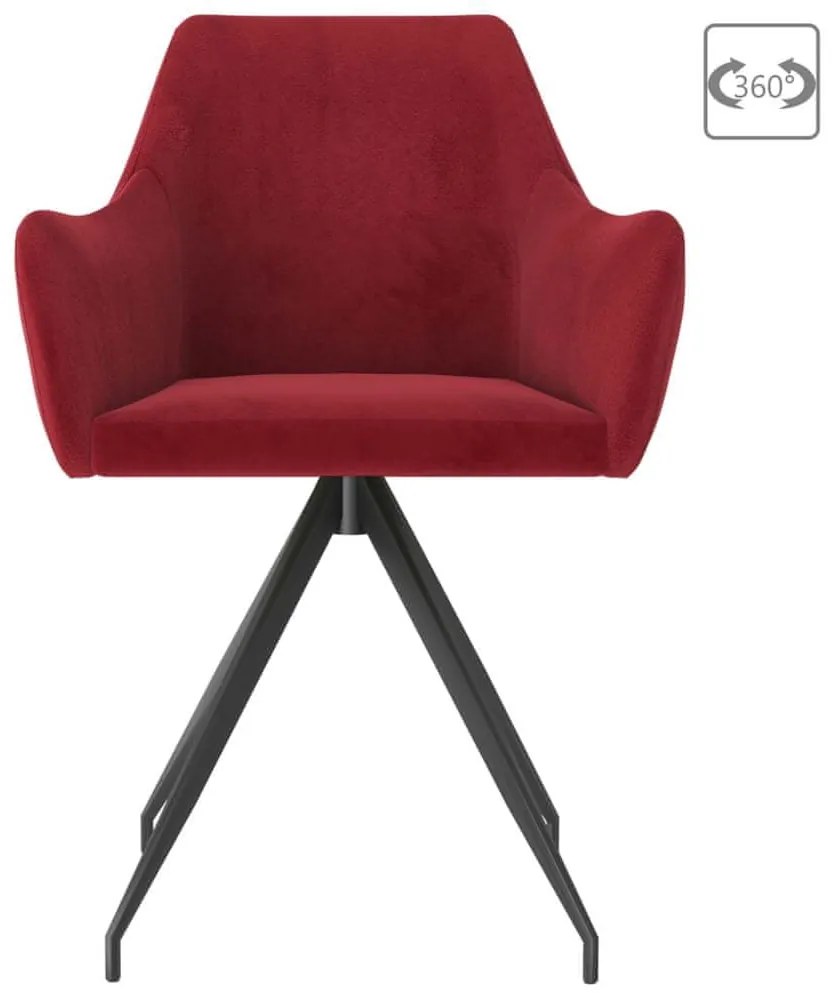 Petromila Dining Chairs 2 pcs Wine Red Velvet