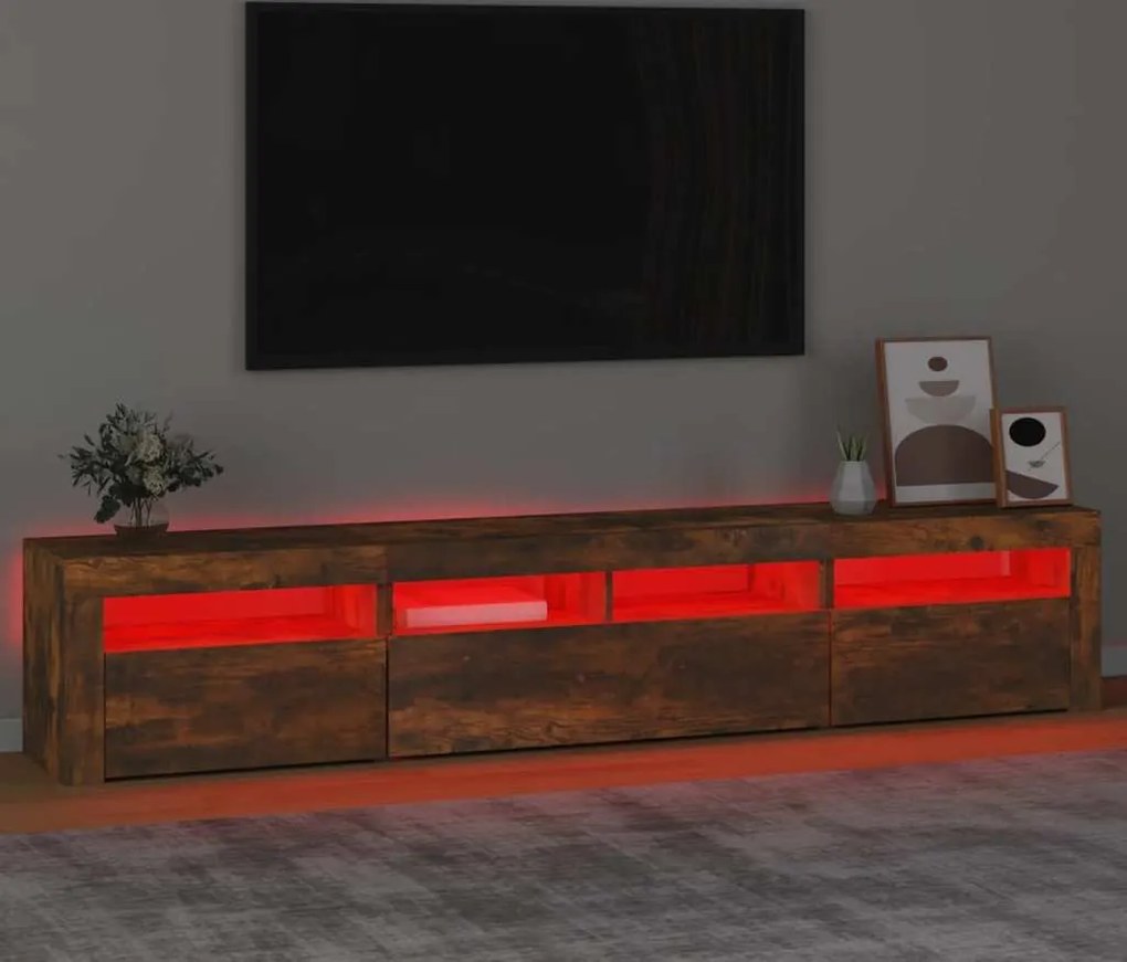 vidaXL TV skříňka s LED osvětlením 210 x 35 x 40 cm [3152735] Barva: Černá