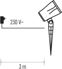 Vánoční osvětlení EMOS DCPC04 ZY2373 LED dekorativní projektor vločky