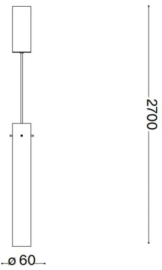 Ideal Lux - LED Lustr na lanku FLAM LED/10W/230V pr. 6 cm CRI 90 čirá
