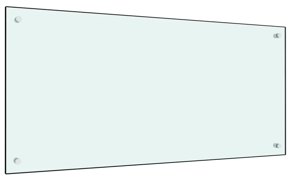 Kuchyňský panel mléčný 100 x 50 cm tvrzené sklo 249461