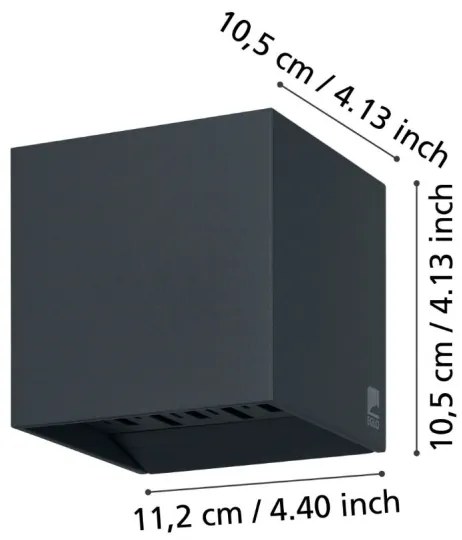 Eglo 900445 - LED Venkovní nástěnné svítidlo CALPINO 2xLED/3,3W/230V IP54