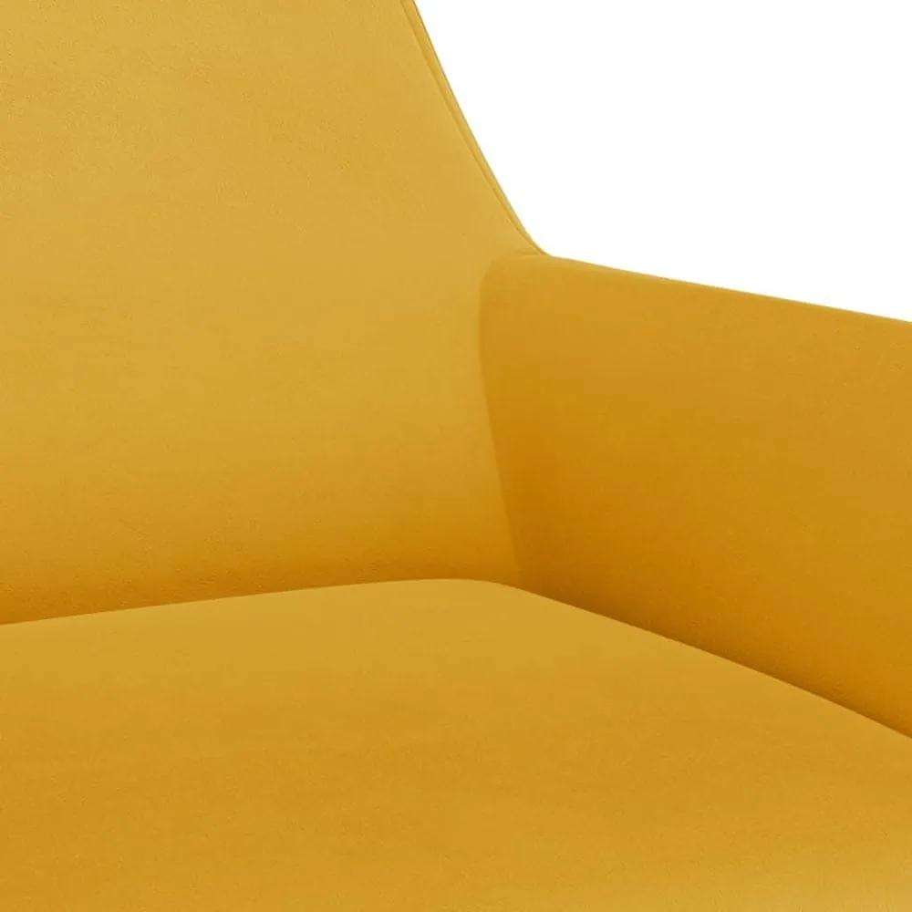 Petromila Otočné jídelní židle 2 ks žluté samet