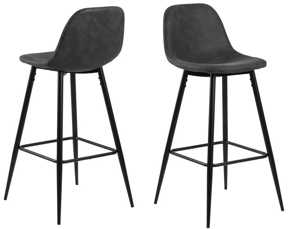 Designová barová židle Nayeli antracitová a černá - Skladem (RP)