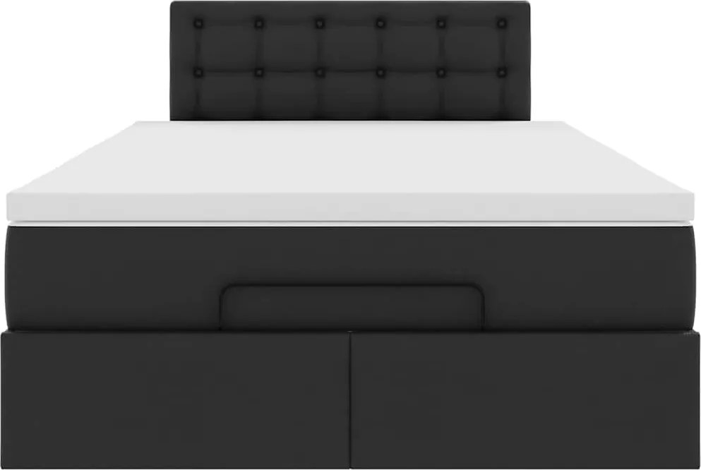 Osmanský rám postele s matrací černá 120x200cm umělá kůže 3311298