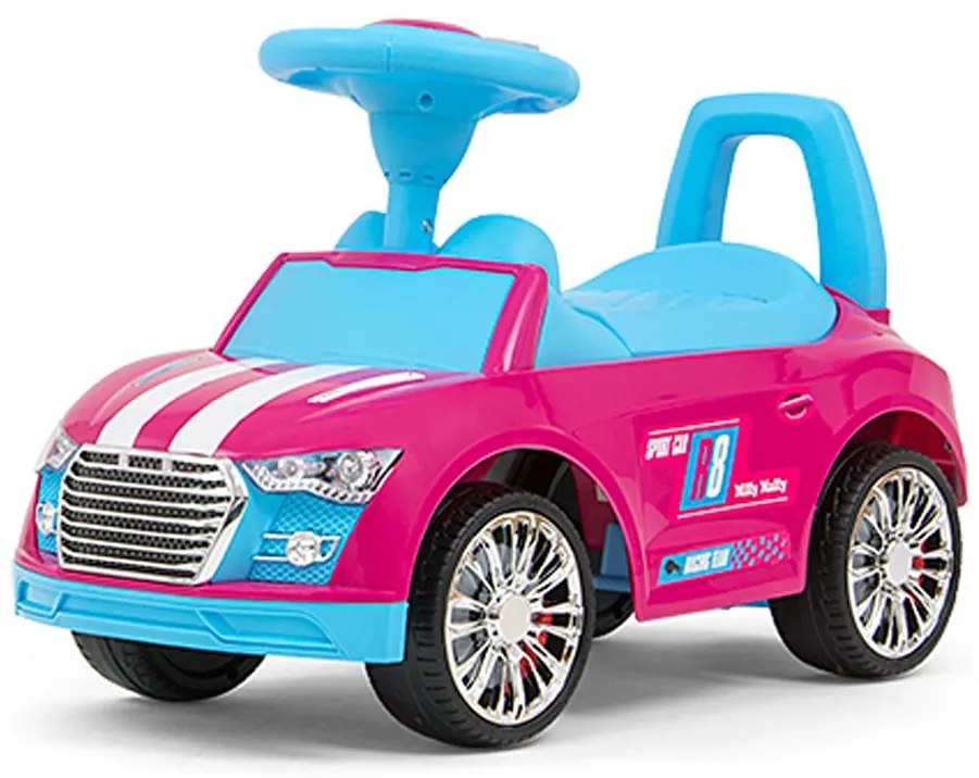 Dětské odrážedlo Milly Mally Racer pink-blue Růžová