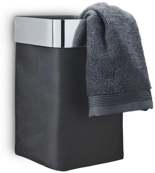 Nástěnný košík na prádlo/ručník Blomus NEXIO - šedý lesklý