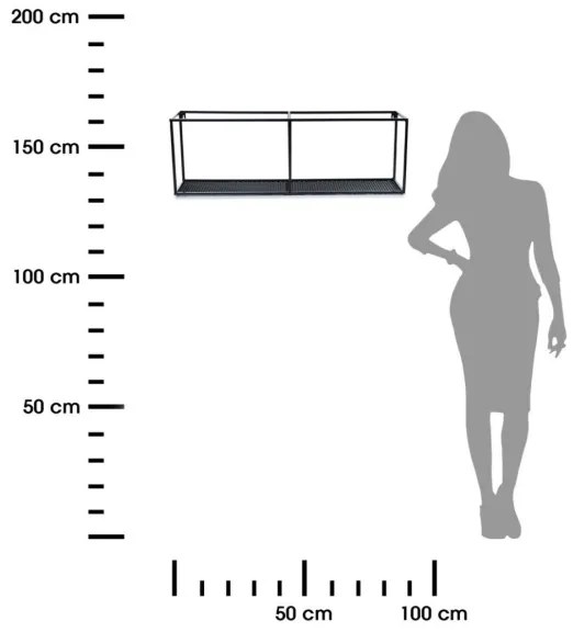 Nástěnná police LOFT 30x90 cm
