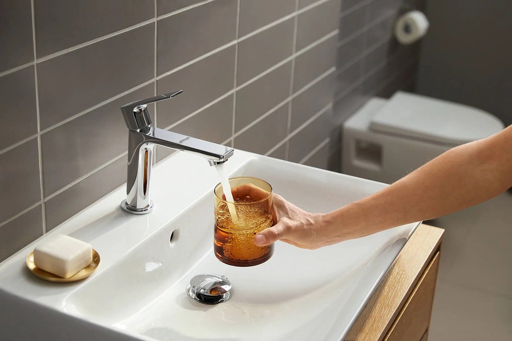 Hansgrohe Rebris E, umyvadlová baterie, CoolStart, chromová, 72560000