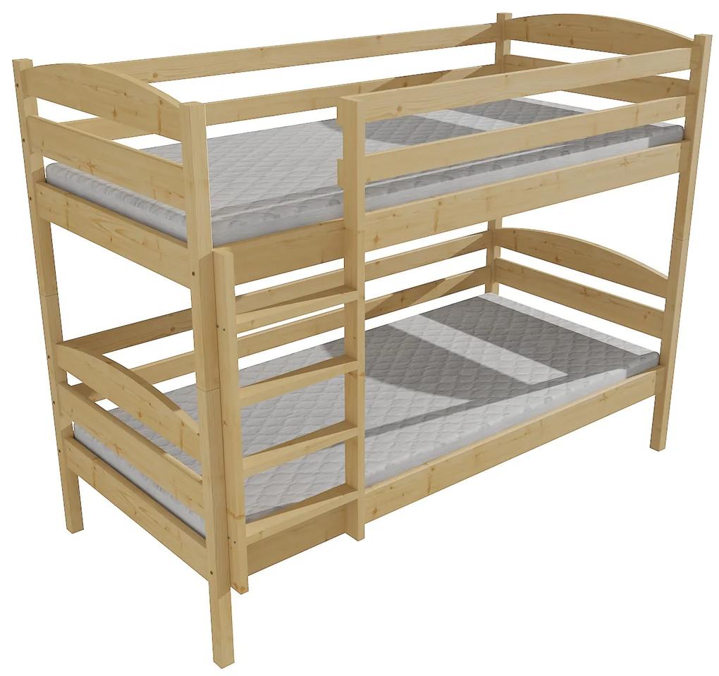 Vomaks Patrová postel PP 018 Rozměr: 80 x 180 cm, Barva: moření dub, Prostor mezi lůžky: 80 cm
