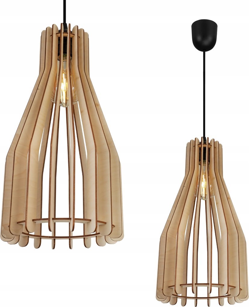 Závěsné Stropní Svítidlo Jeden Lustr Dřevěný Moderní Boho Led