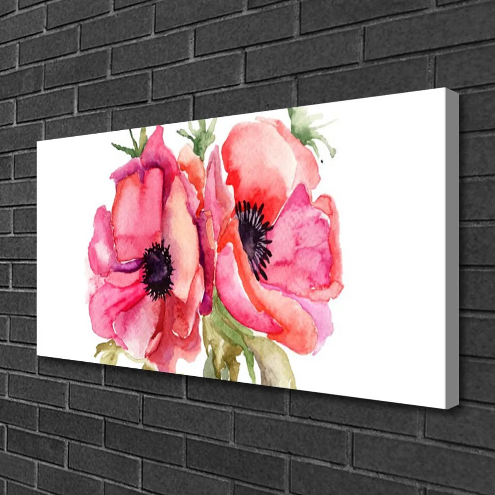 Obraz na plátně Květiny Akvarely 120x60 cm