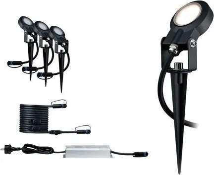 P 93696 Plug&Shine základní sada zemní zápich Sting IP67 3000K 3x6W - PAULMANN