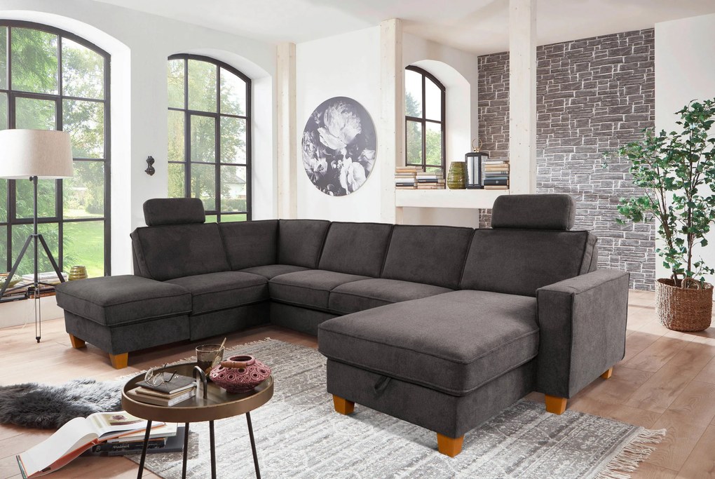 XXXLutz SEDACÍ SOUPRAVA, textil, tmavě šedá Sit & More - Sedací soupravy - 000144005842