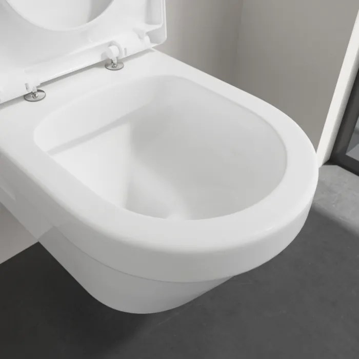 VILLEROY & BOCH Villeroy &amp; Boch ARCHITECTURA - WC mísa bezrámová, 530x370 mm, závěsný model, bílá Alpin CeramicPlus 5684R0R1