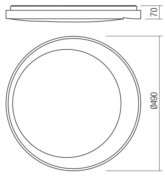 Smarter 05-902 stropní LED svítidlo Paddy, zlaté, 36W, 4000K, ø49cm