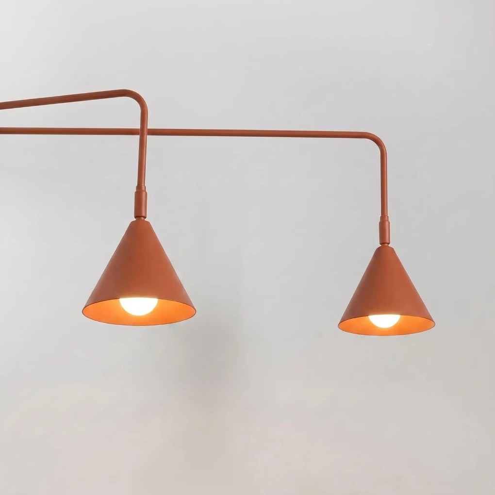Sollux Lighting Nástěnné svítidlo NOX 2 okrově červené s vypínačem