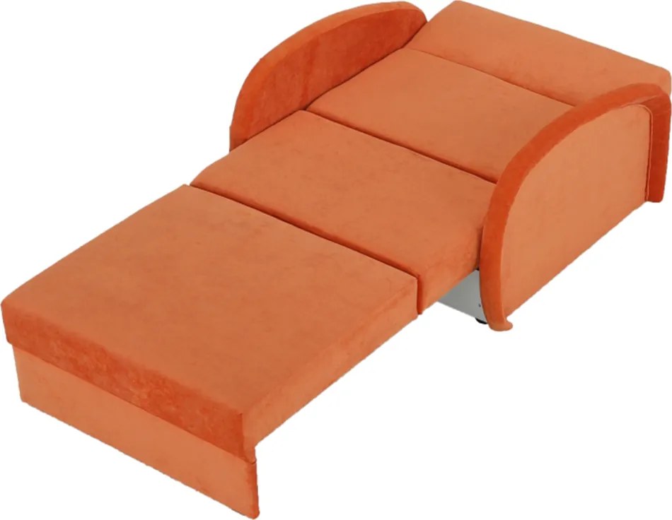 Rozkládací křeslo, oranžová, MILI 1