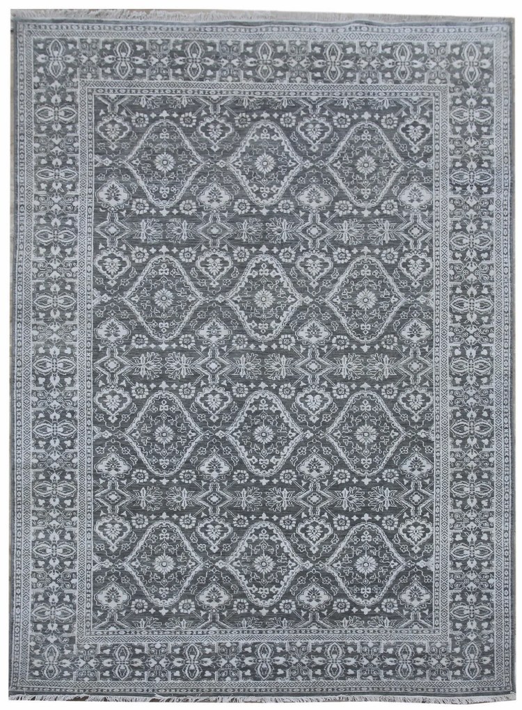 Diamond Carpets koberce Ručně vázaný kusový koberec Diamond DC-HALI B Grey/silver - 120x170 cm