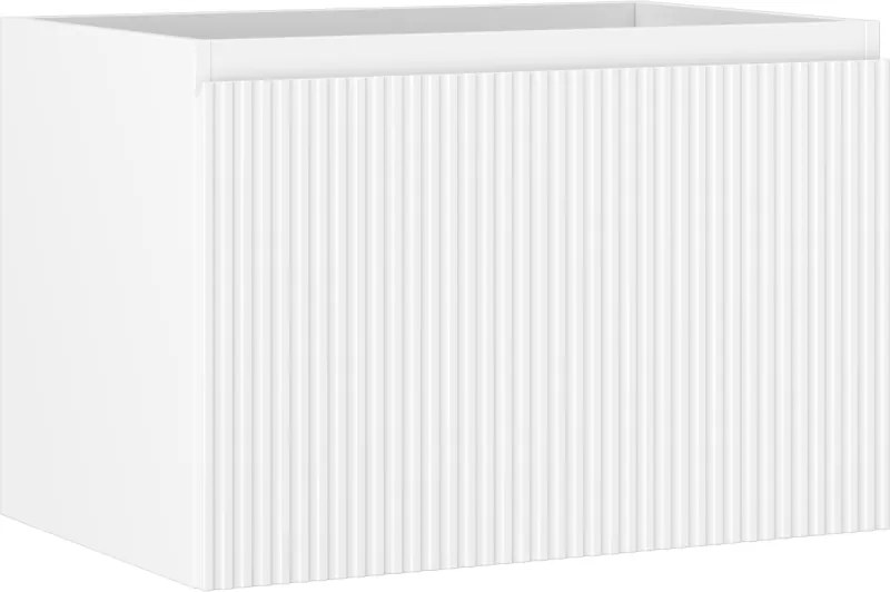 Mexen Rivel, koupelnová skříňka pod umyvadlo 70 cm, 1 zásuvka, drážkovaná, bílá matná, 91A20-07047-1-BF01