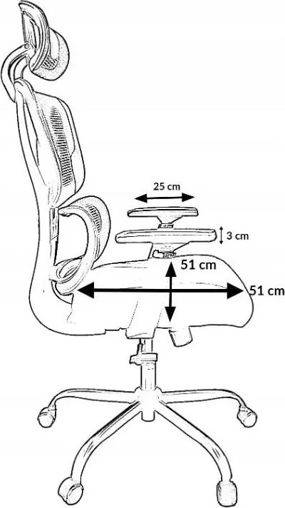 Kancelářská židle ERGO - černá - nosnost 140 kg