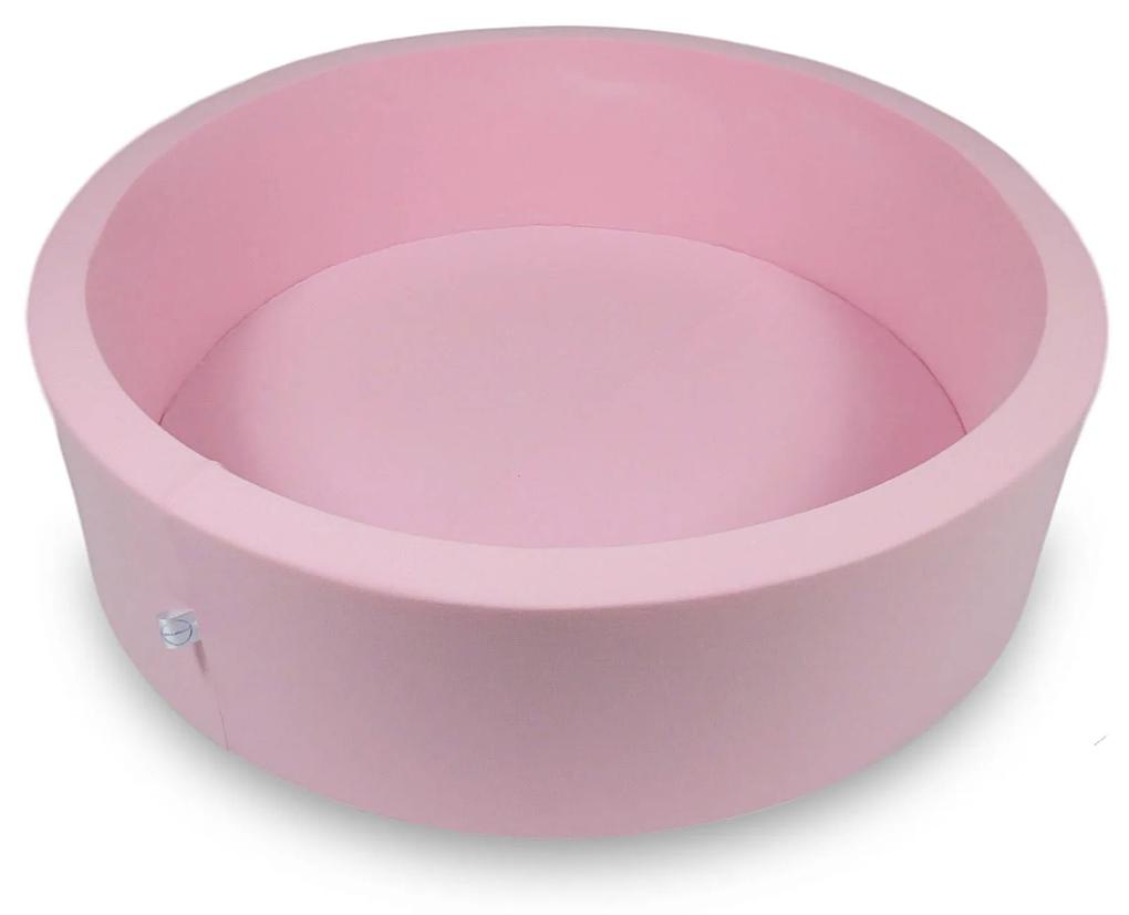 Mimii Suchý bazének bez kuliček kulatý, pudrová růžová Rozměr: 130x30 cm