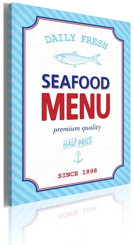 Obraz - Seafood menu - 50x70