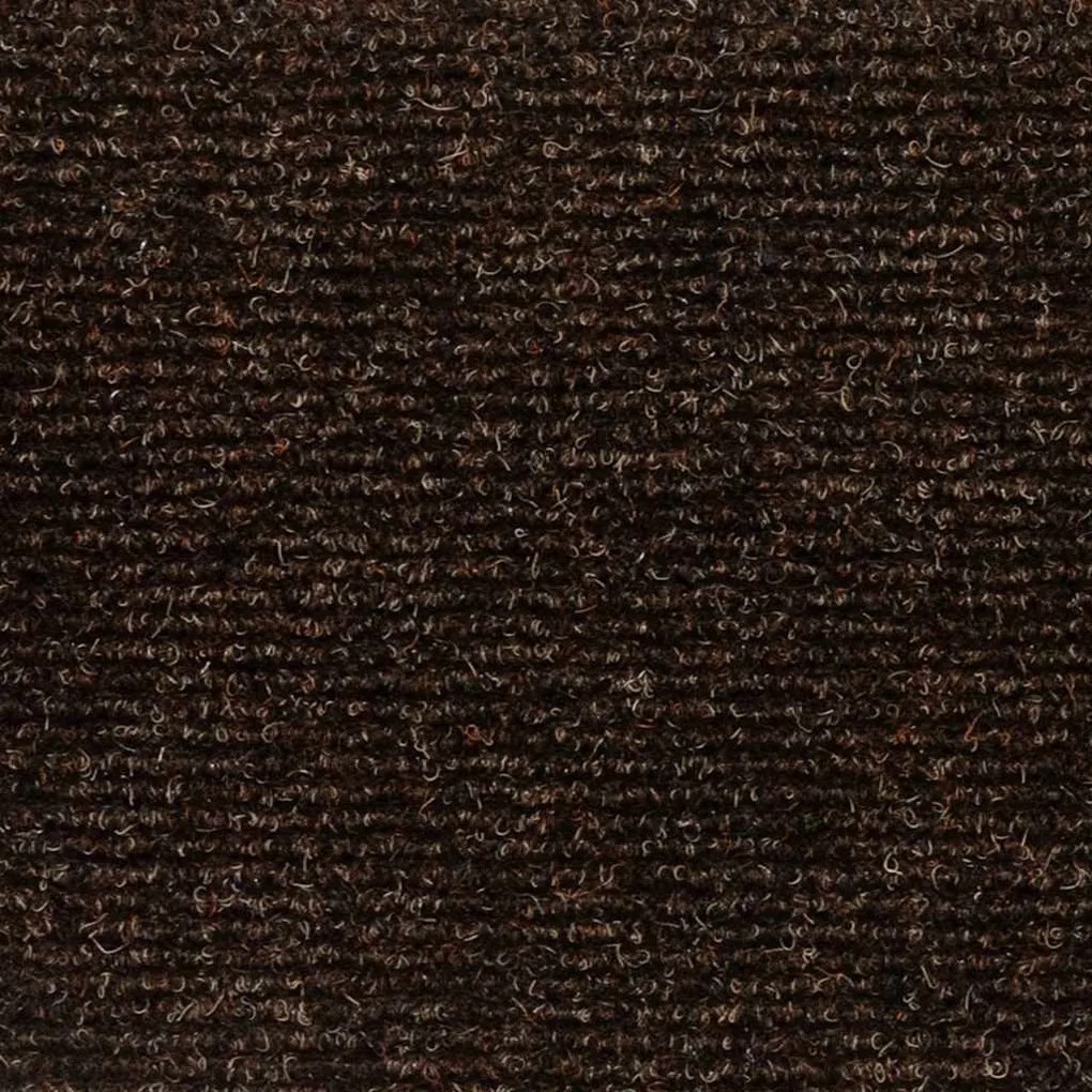 Schodové rohože samolepicí 10 ks 56 x 17 x 3 cm hnědé půlkulaté 149689