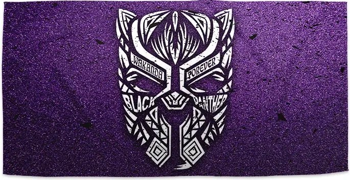 Sablio Ručník BLACK PANTHER wakanda forever Bílý - 30x50 cm
