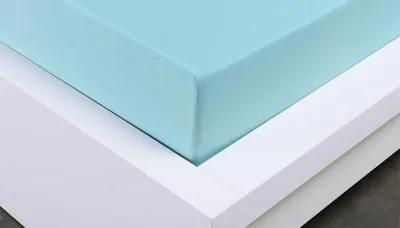 XPOSE ® Jersey prostěradlo Exclusive dvoulůžko - světle modrá 180x200 cm
