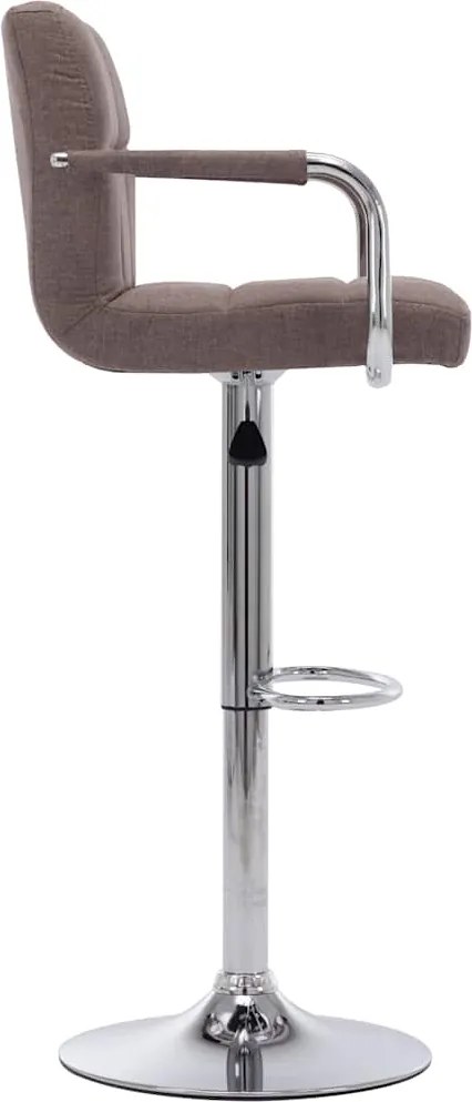 Barové židle 2 ks taupe textil 283428