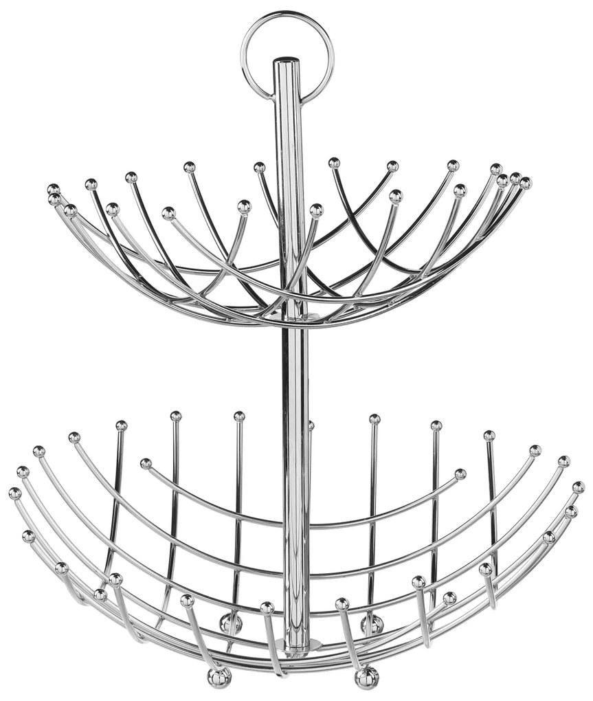 Kovový 2-patrový košík na ovoce Spiral, 36x40 cm