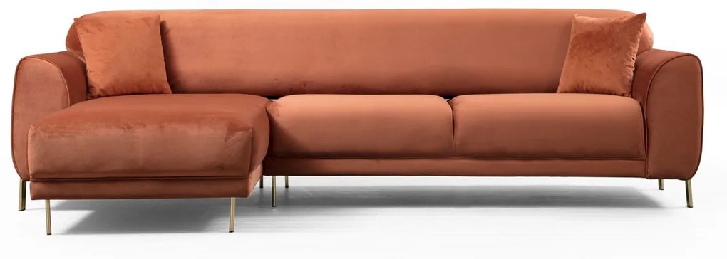 Designová sedačka Haylia 287 cm skořicová - levá