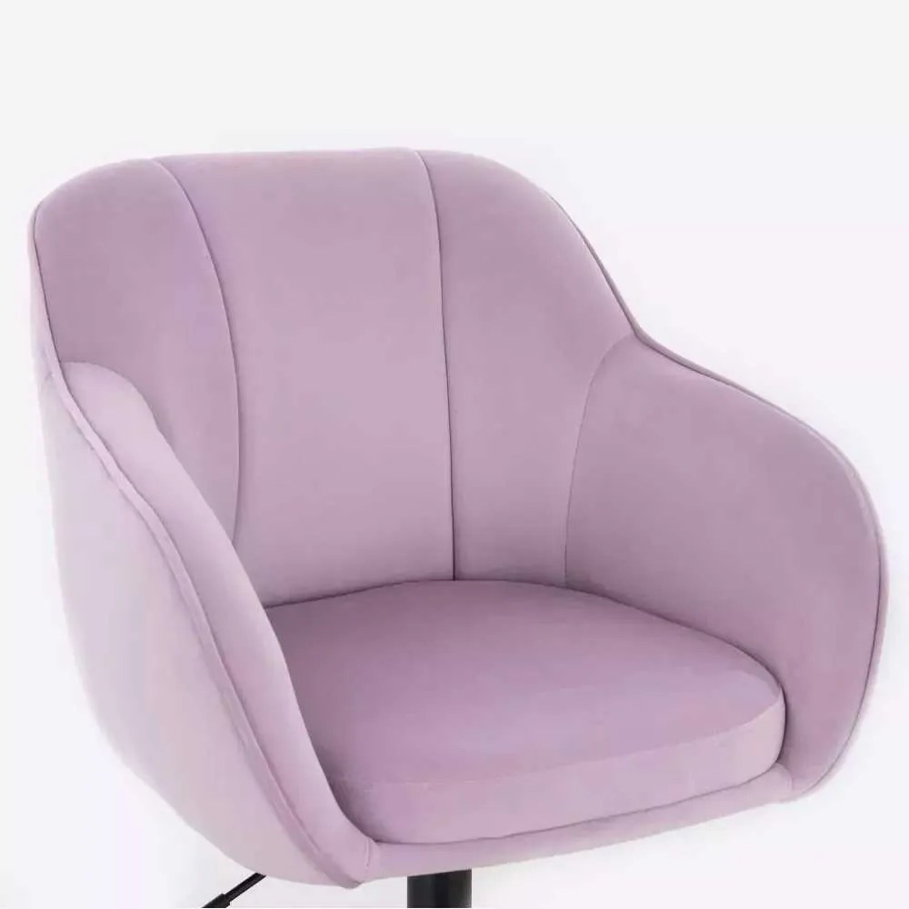LuxuryForm DESIGN Otočná židle AVOLA VELUR na zlatém talíři - levandule