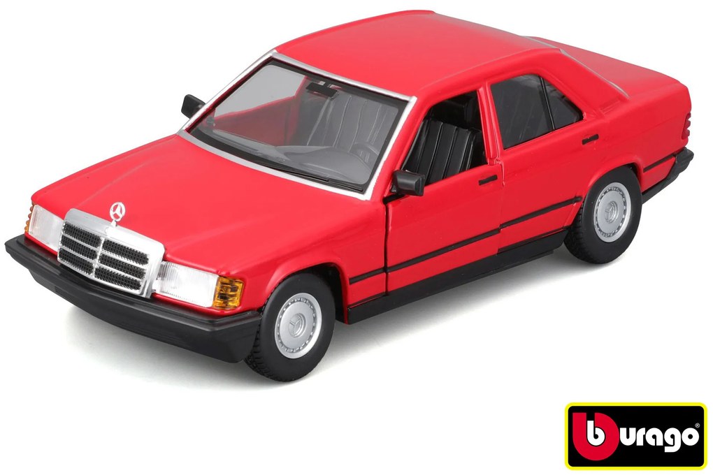 Bburago 1:24 Plus - 1987 Mercedes-Benz 190E - Red
