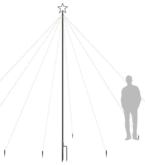 vidaXL Vánoční světelný strom dovnitř i ven 576 LED barevný 3,6 m