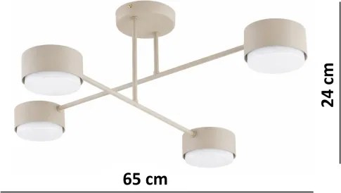 Brilagi - LED Přisazený lustr MONO 4xGX53/30W/230V béžová