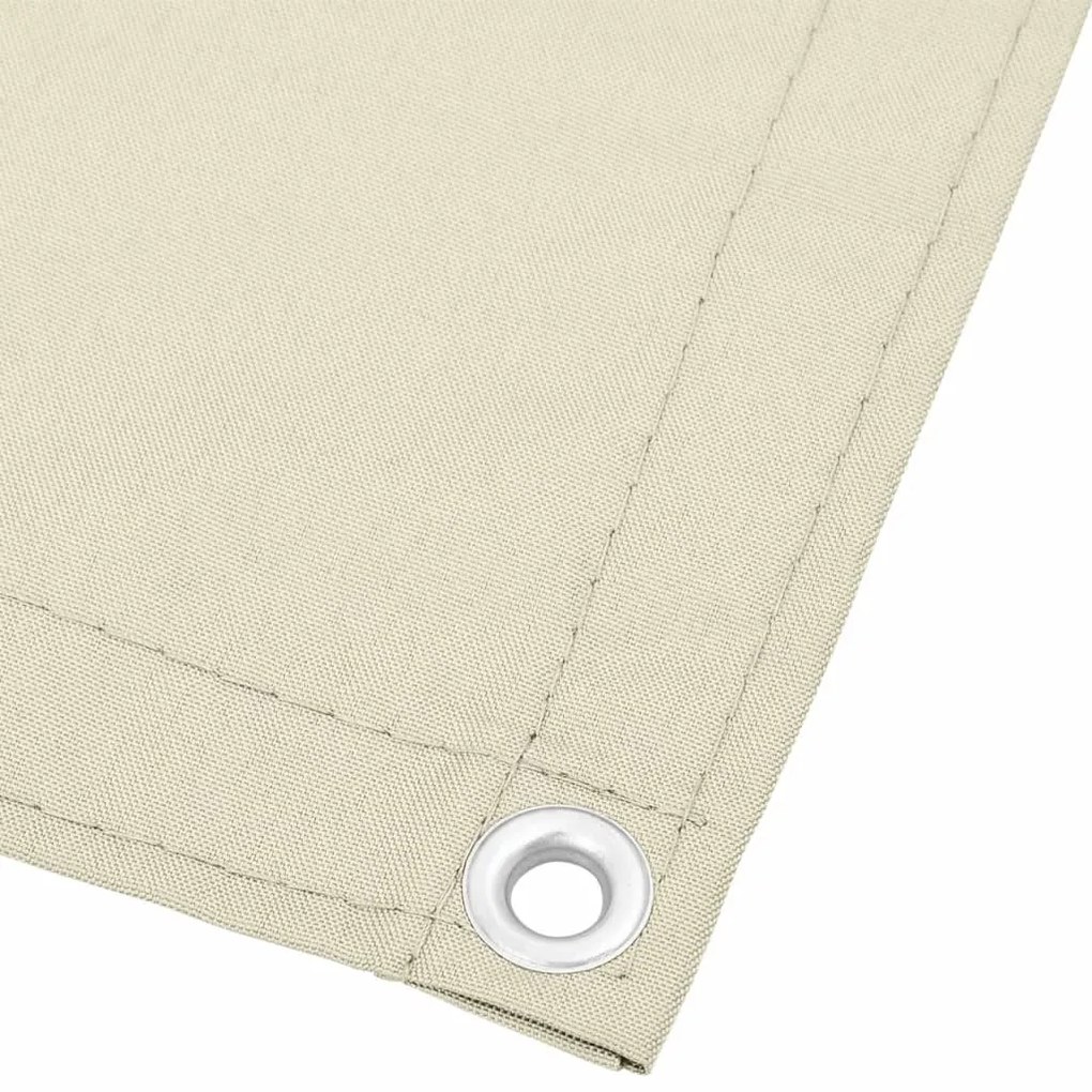 Balkonová Zástěna Krémová 90 X 1 000 Cm 100% Polyester Oxford