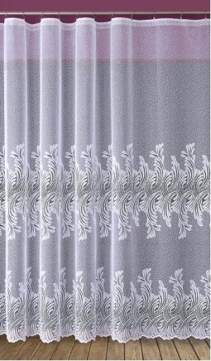 Krásná metrážová záclona s náznakem vlny Pilana, bíla, 7 rozměrů výška: 170cm