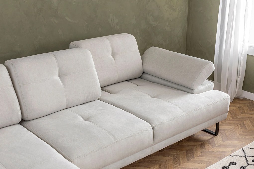 Atelier del Sofa Rohová sedací souprava Mustang Small Left - Beige, Béžová