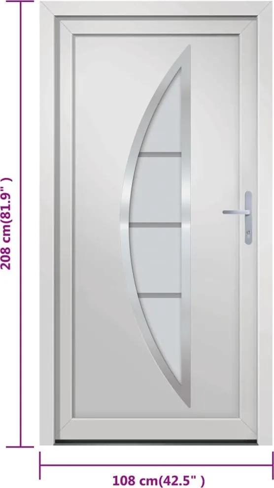 vidaXL Vchodové dveře antracitové 108 x 208 cm PVC [3187872] Barva: antracitová zvenku / bílá uvnitř