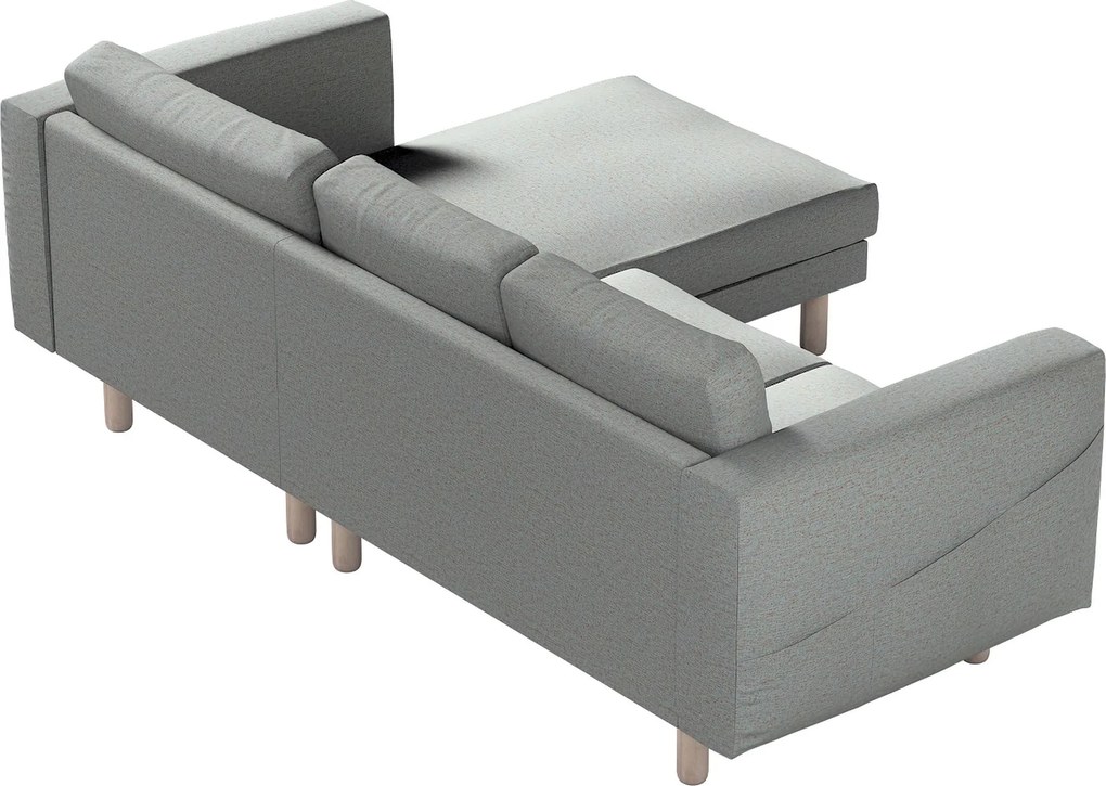 Potah na pohovku IKEA Norsborg 3-místná se šezlongem barva modrá látka pletený vzor